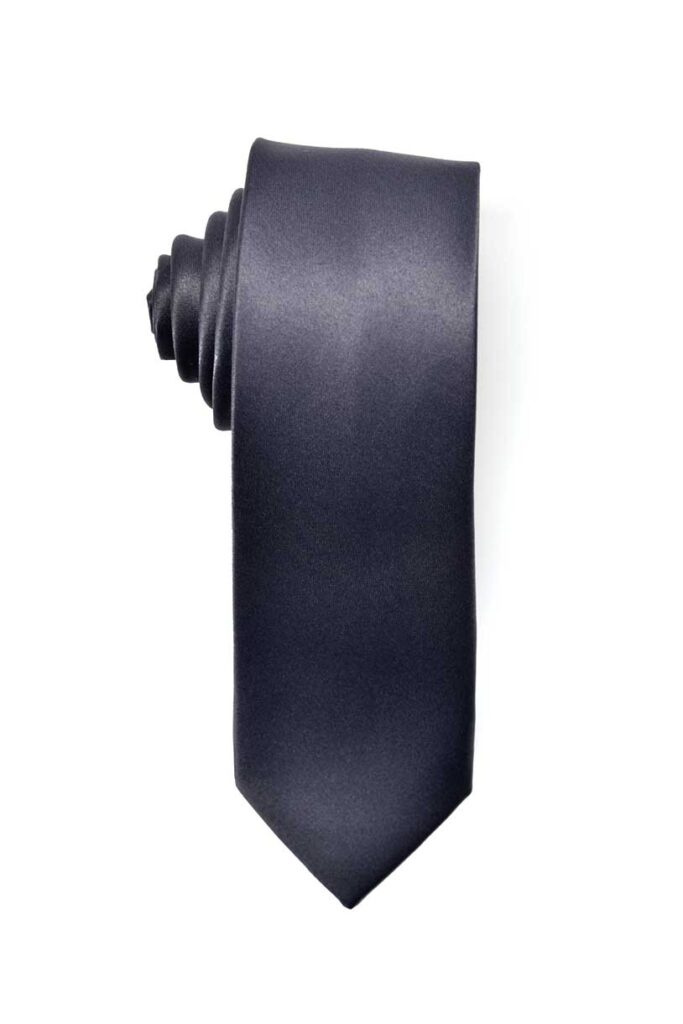 Men's Premium Slim Charcoal Gray-Dark Grey Necktie for Suits & Tuxedos ...